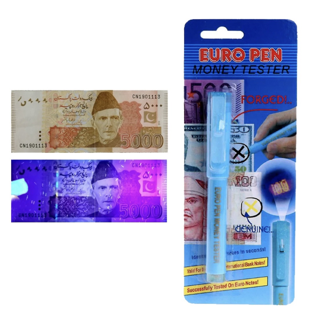 UV Money tester pen, Money Detector pen , Money checker Pen ,Currency ...