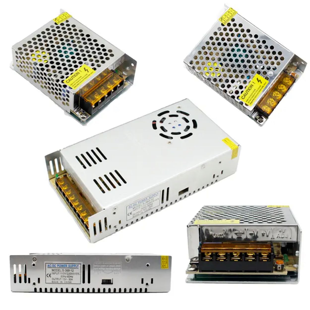 AC 110V-220V TO DC 5V 12V 24V 36V 48V 5A 10A 15A 20A 30A 50A Switch Power Supply Driver Adapter ...