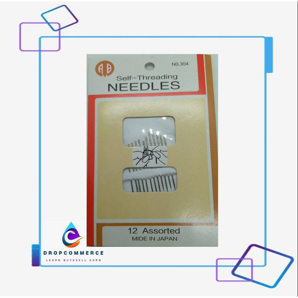 Self-Threading Needles - 12 Assorted - Made in Japan | Daraz.pk