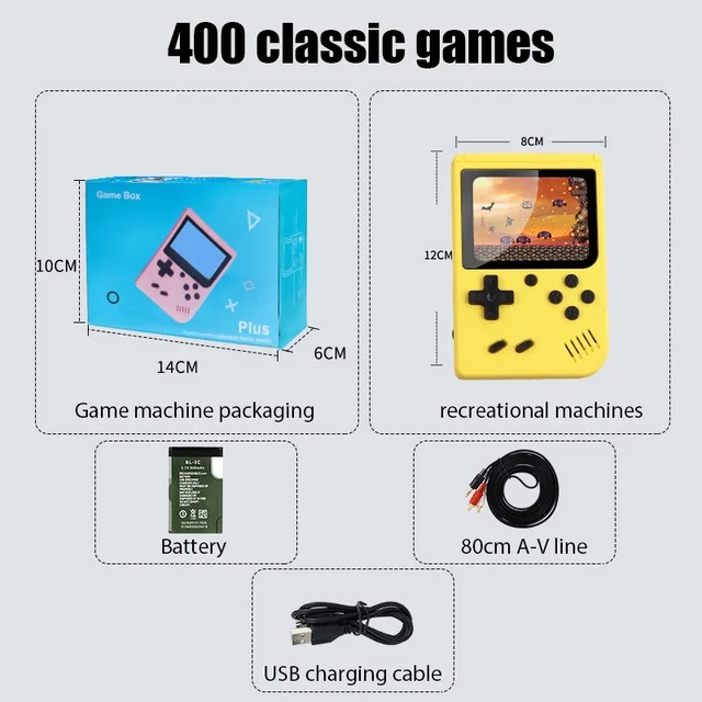 Perfect Gift】 Mini Game Console Box 500 games Console TV Display Retro ...