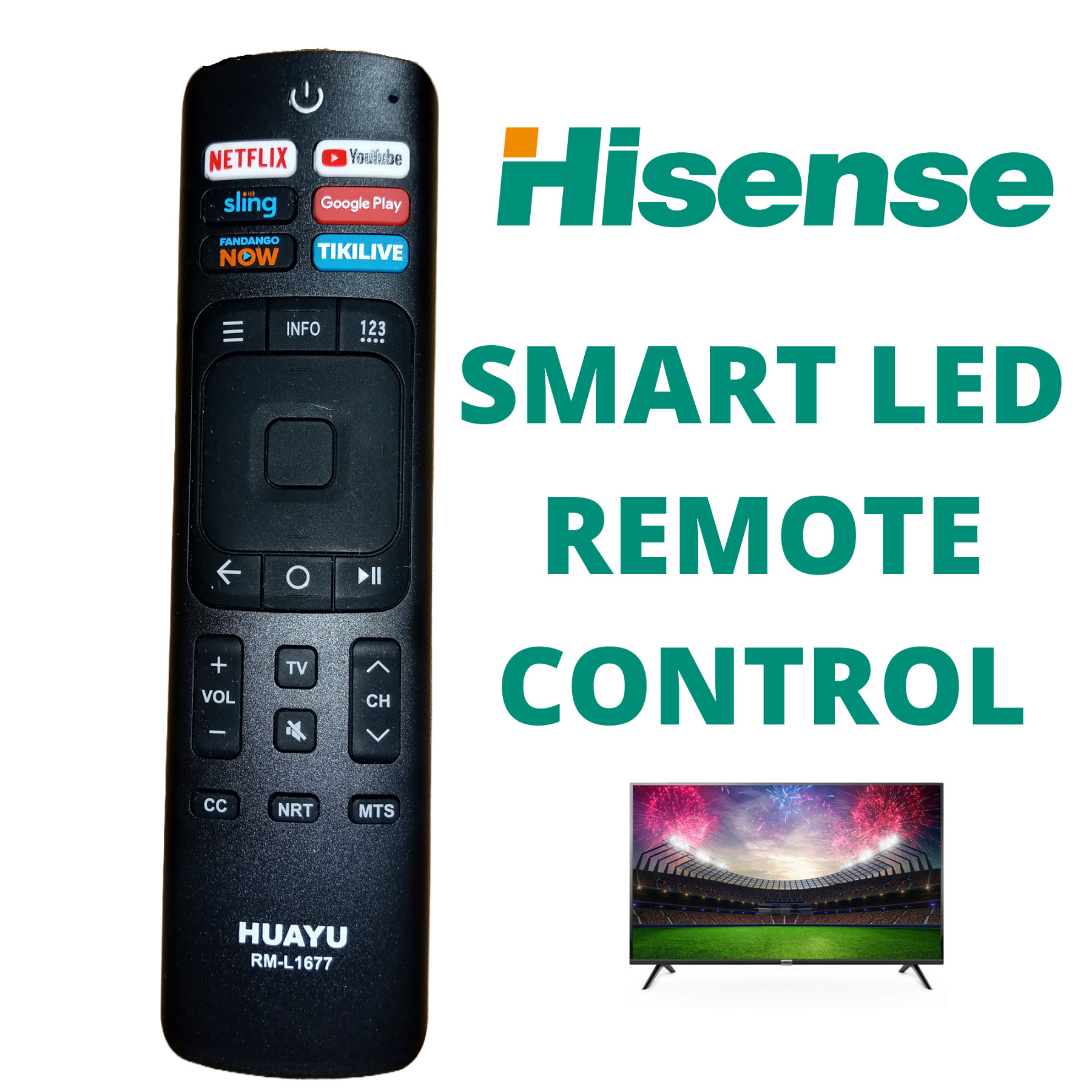 Hisense Smart LED TV New Universal Remote Control RM-L1677 | Daraz.pk