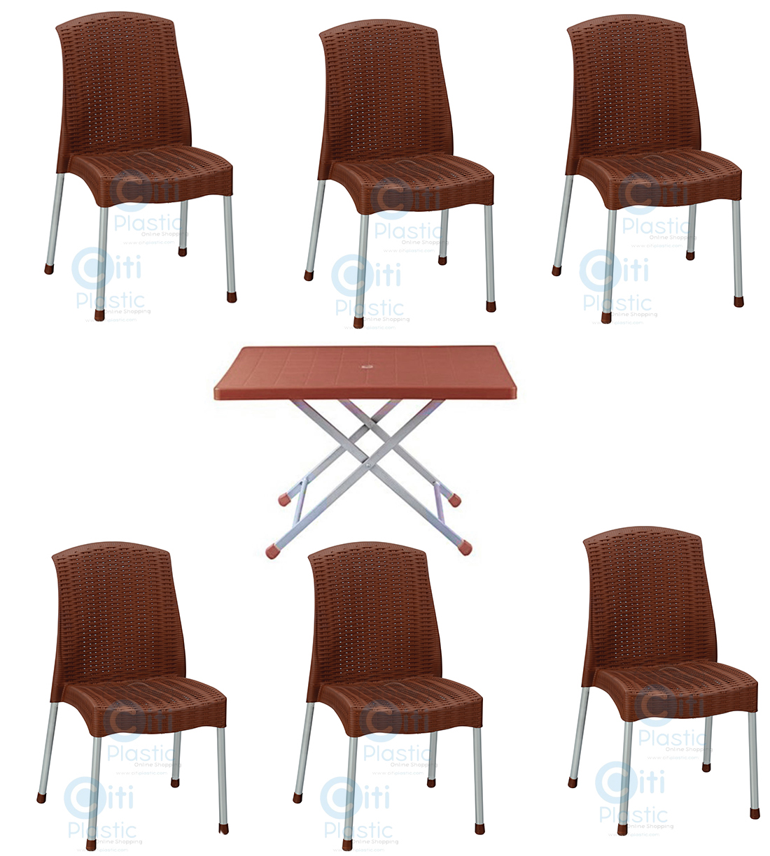 Plastic Chair Ratan outdoor/indoor Plastic Chair - Chocolate | Daraz.pk