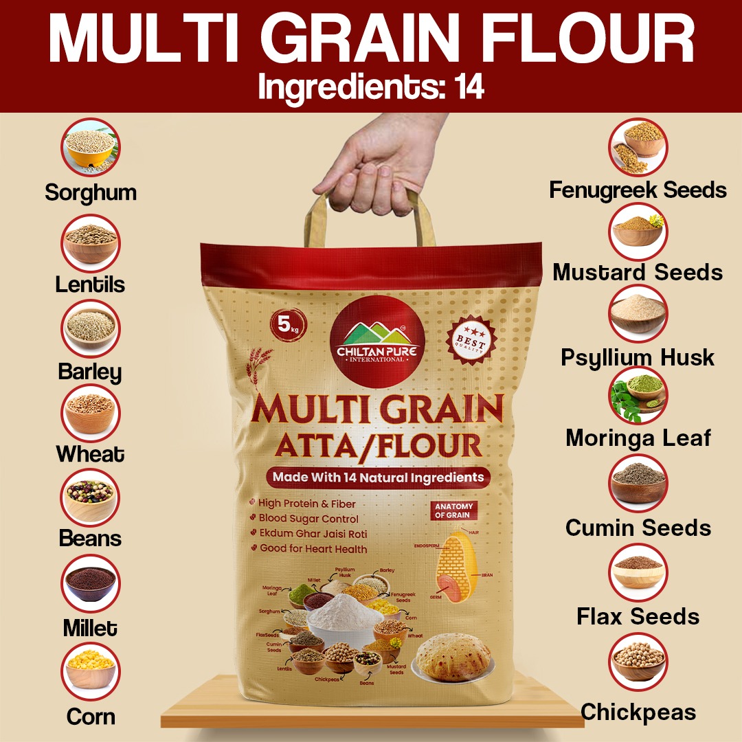 Chiltanpure Multi Grain Atta / Flour 5kg | Daraz.pk