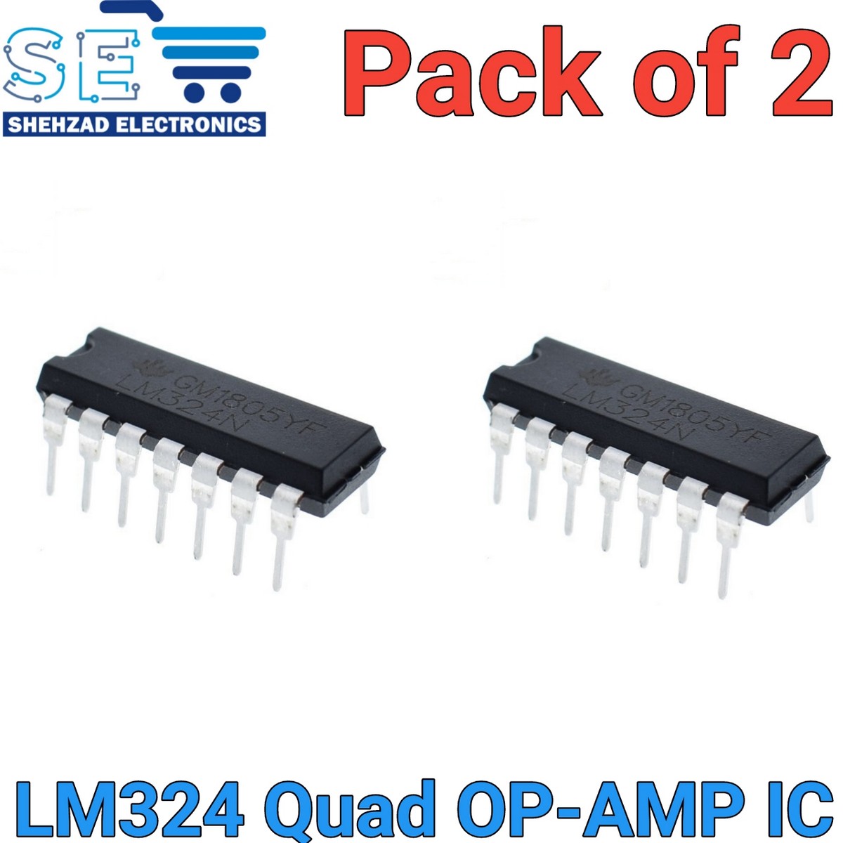2PCS LM324 LM324N DIP-14 Quad Operational Amplifier IC | Daraz.pk