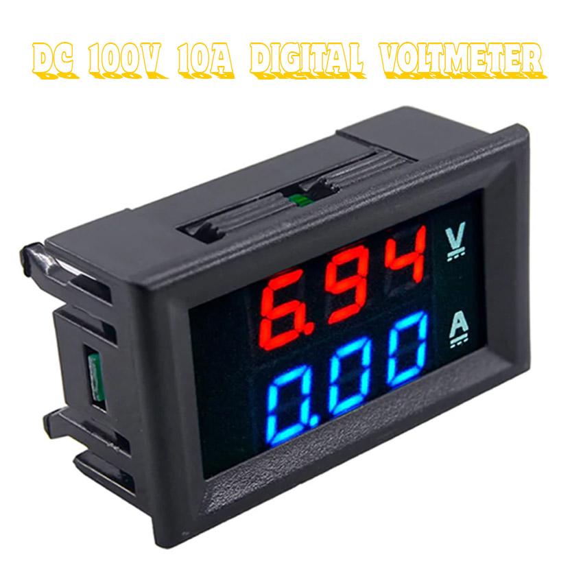 DSN-VC288 DC 100V 10A Digital Led Display Volt Meter Ampere Meter ...