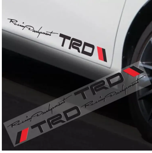 2Pc(Black) TRD Body Pair Stickers 47cm Side body Car sticker for Toyota ...