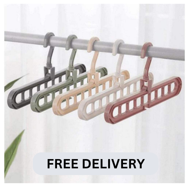 Pack of 1 - 9 Hole Hanger Multiple Port 360 Rotating Plastic Storage ...