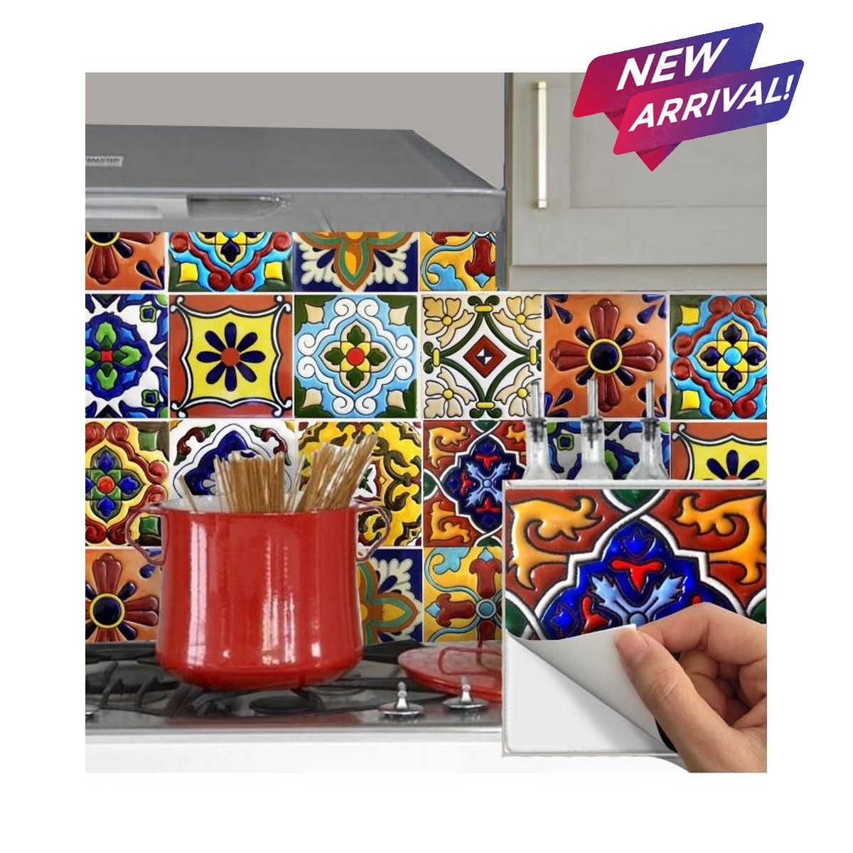 Pack of 12 - 3D Embossed Truck Art Themed Tiles Stickers | Daraz.pk