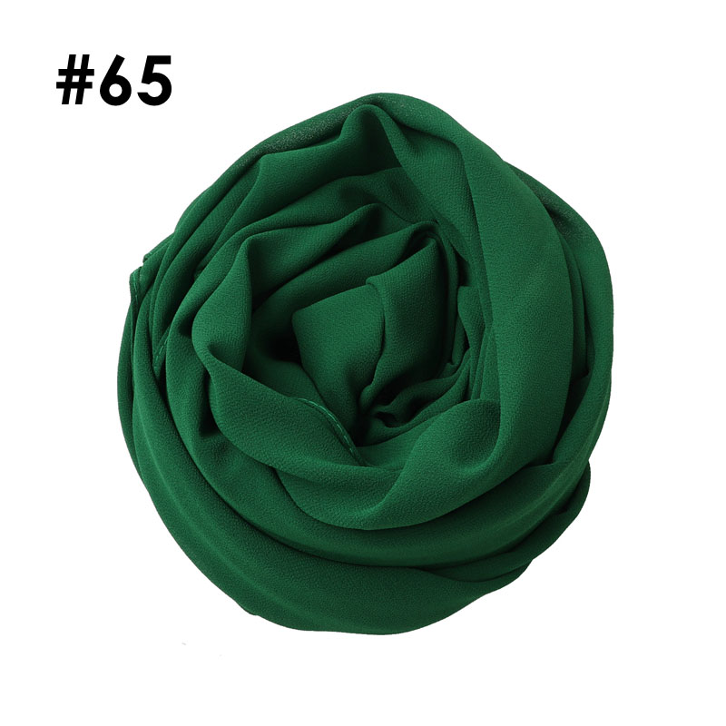 Luxury 100% Chiffon Georgette Hijab Stoller Scarf for Women and Girls ...