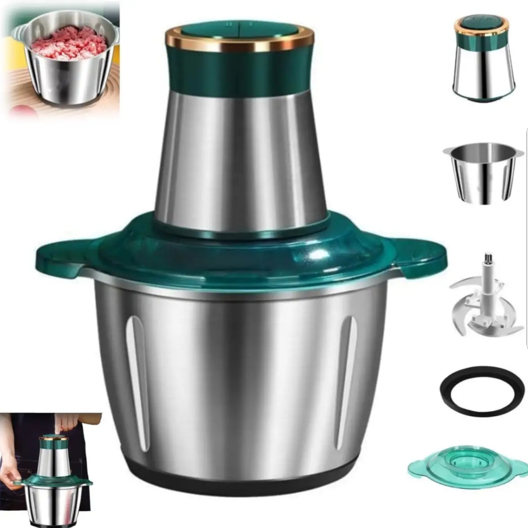 Electric Meat Grinder chopper Stainless steel sharp 4 blades 4 pcs 250 Watts Copper Motor | Daraz.pk