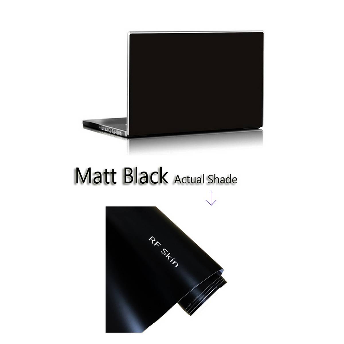 Universal Laptop Back Skin Matte Texture-Laptop Back Solid Color Skin ...