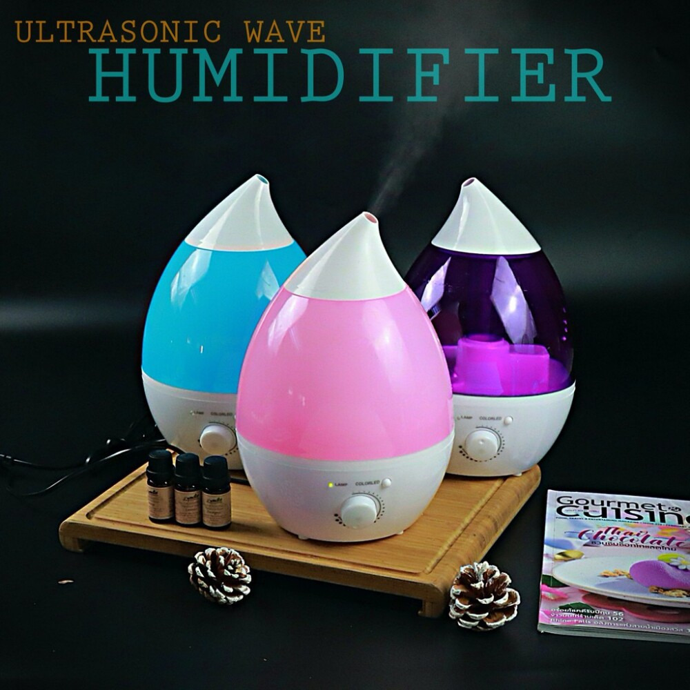 Air Humidifier Ultrasonic Cool Steam Mist with Color Changing LED Night ...