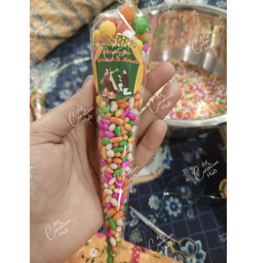 Customized Cone Stickers - Mehndi Cone Stickers/Sauf Cone Stickers ...