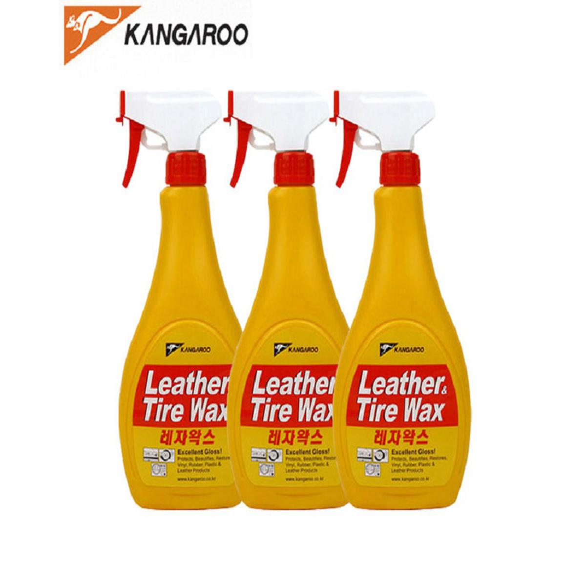 Kangaroo Leather & Tire Wax, Dashboard Cleaner-Shiner - Korean 500ml ...