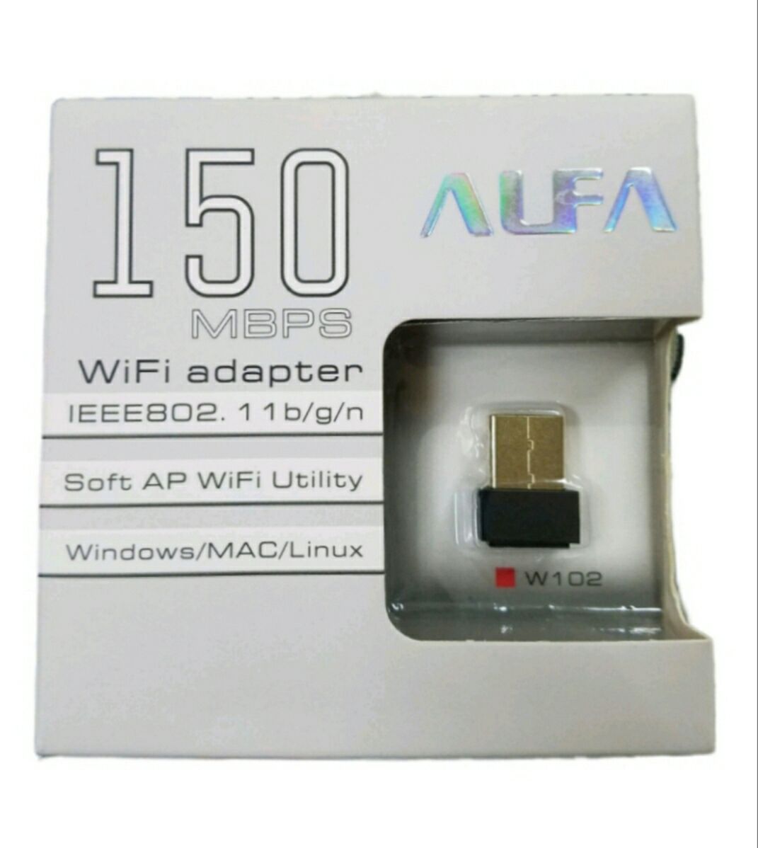 ALFA W102 WIFI RECEIVER ADAPTER - 802.11N - 150 MBPS - 2.4 GHZ WIRELESS WIFI RECIEVER (ORIGINAL ...