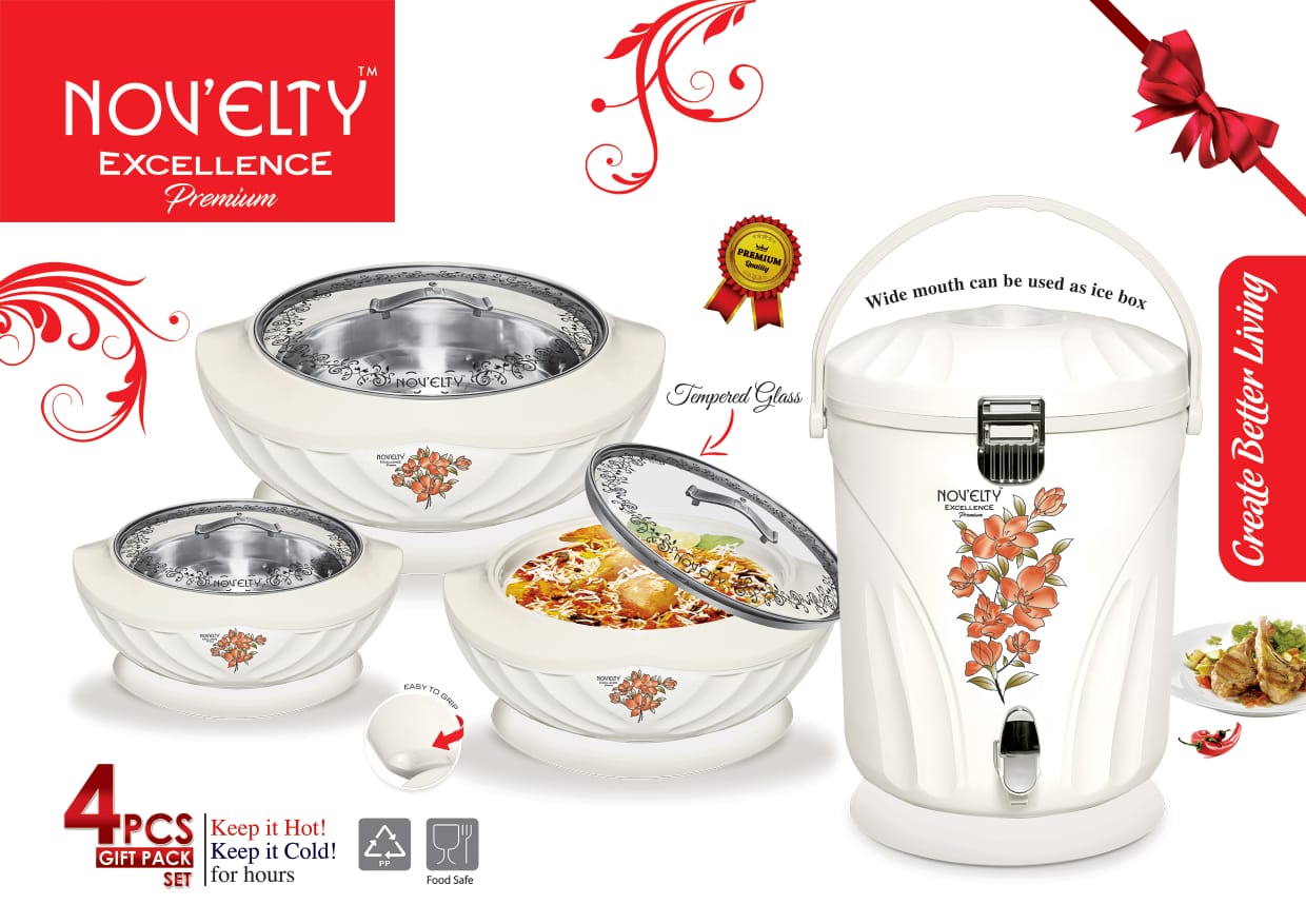 NOVELTY EXCELLENCE PREMIUM GIFT PACK WITH GLASS LID AND COOLER | Daraz.pk