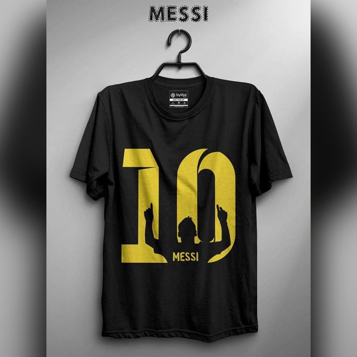 Messi Printed Tshirt Round Neck Half Sleeves For Men | Daraz.pk