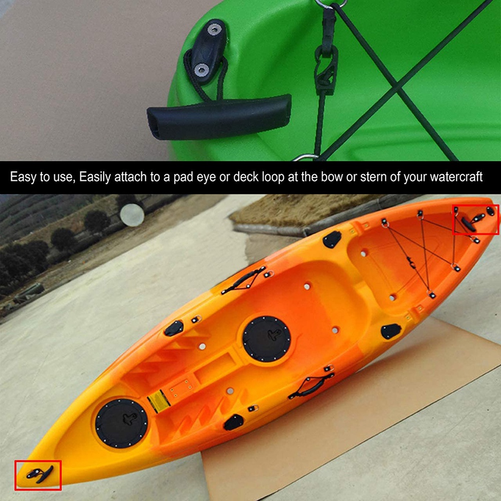 2 Pcs Kayak Carry Handle Pull Handle T-Handle + 2 Pcs Kayak Pad Eyes ...