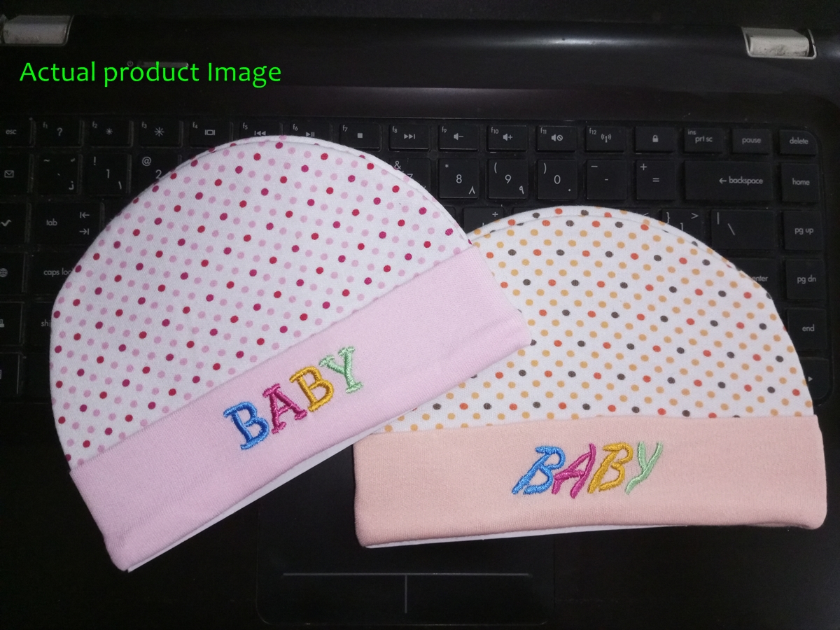 Pack of 2 New Born Babies Cap (Soft Cotton Head Cap - Newborn Baby Caps ...