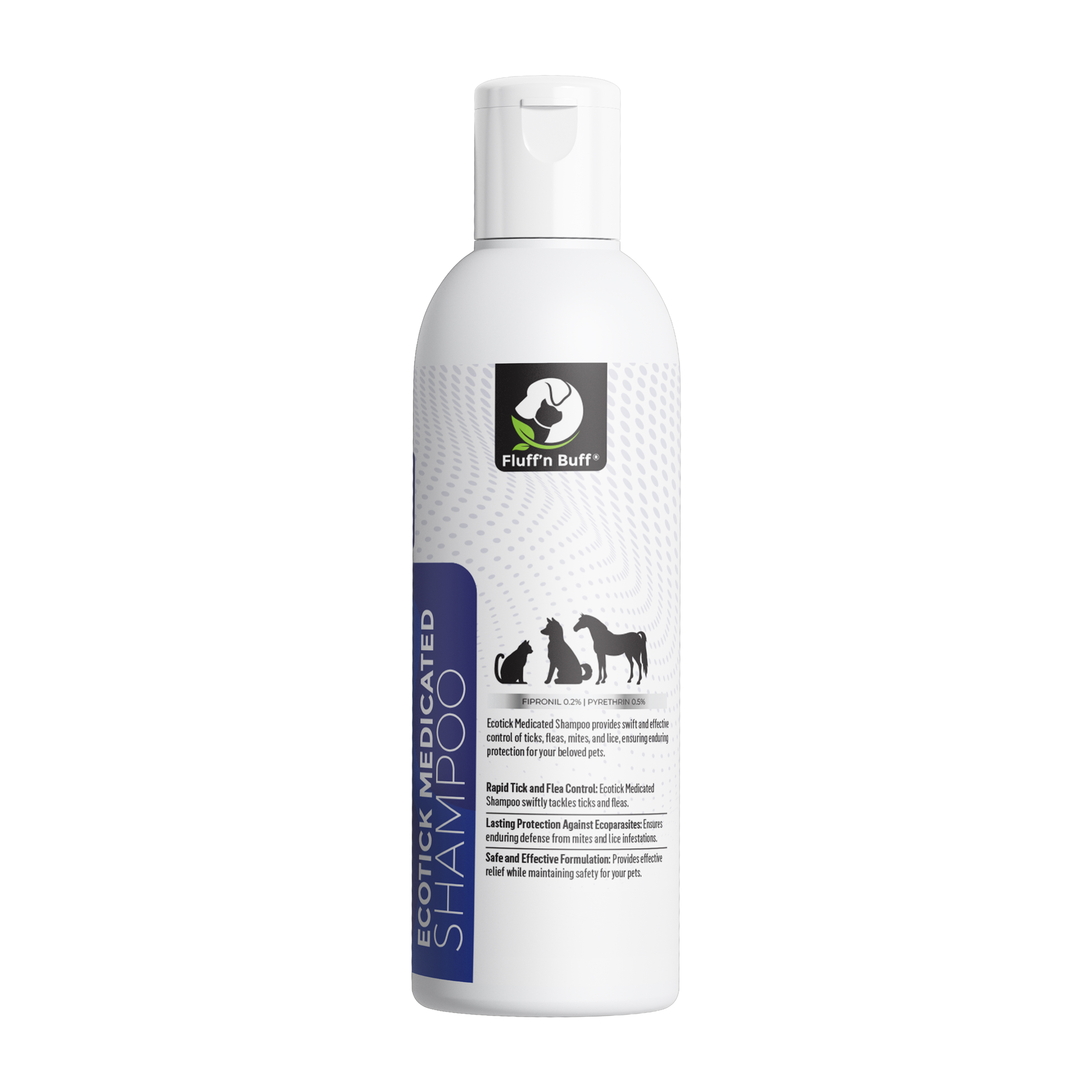 500 ML - Ecotick Medicated Shampoo - Fluff'n Buff Petcare Products ...