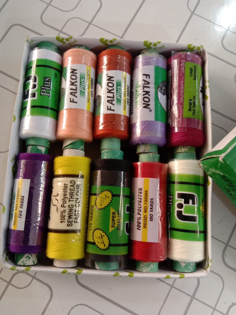 Nalki - 10-Pieces Multi Color - NALKI Box for Clothe Stitching – Sewing ...