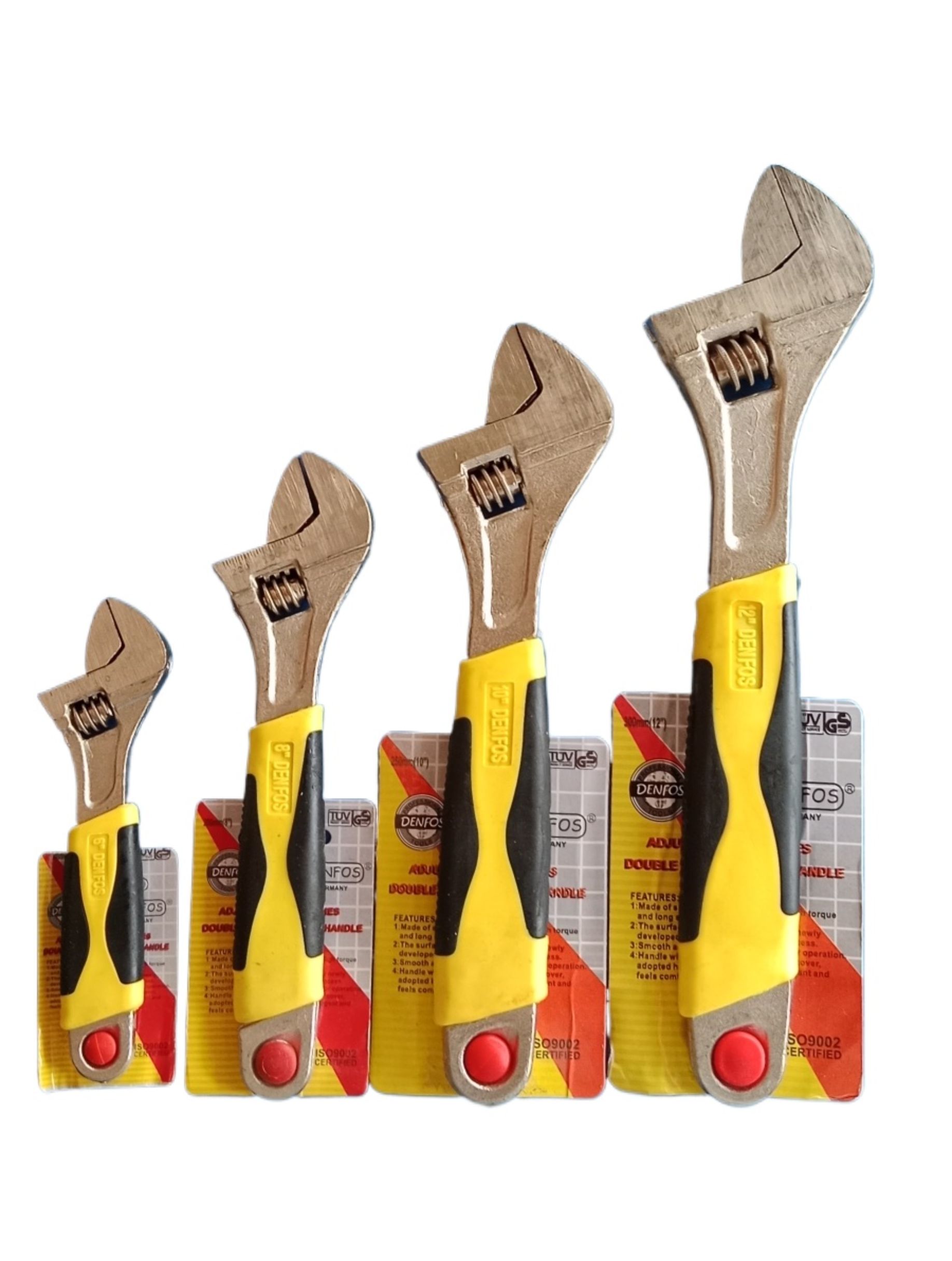 DENFOS Wrench Adjustable Rubber grip 6 inch To 12 inch | Daraz.pk