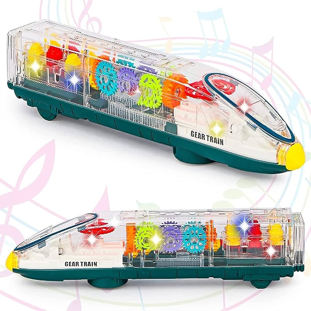 Musical Transparent Gear Train Toy For Kids, Transparent Gear Light ...