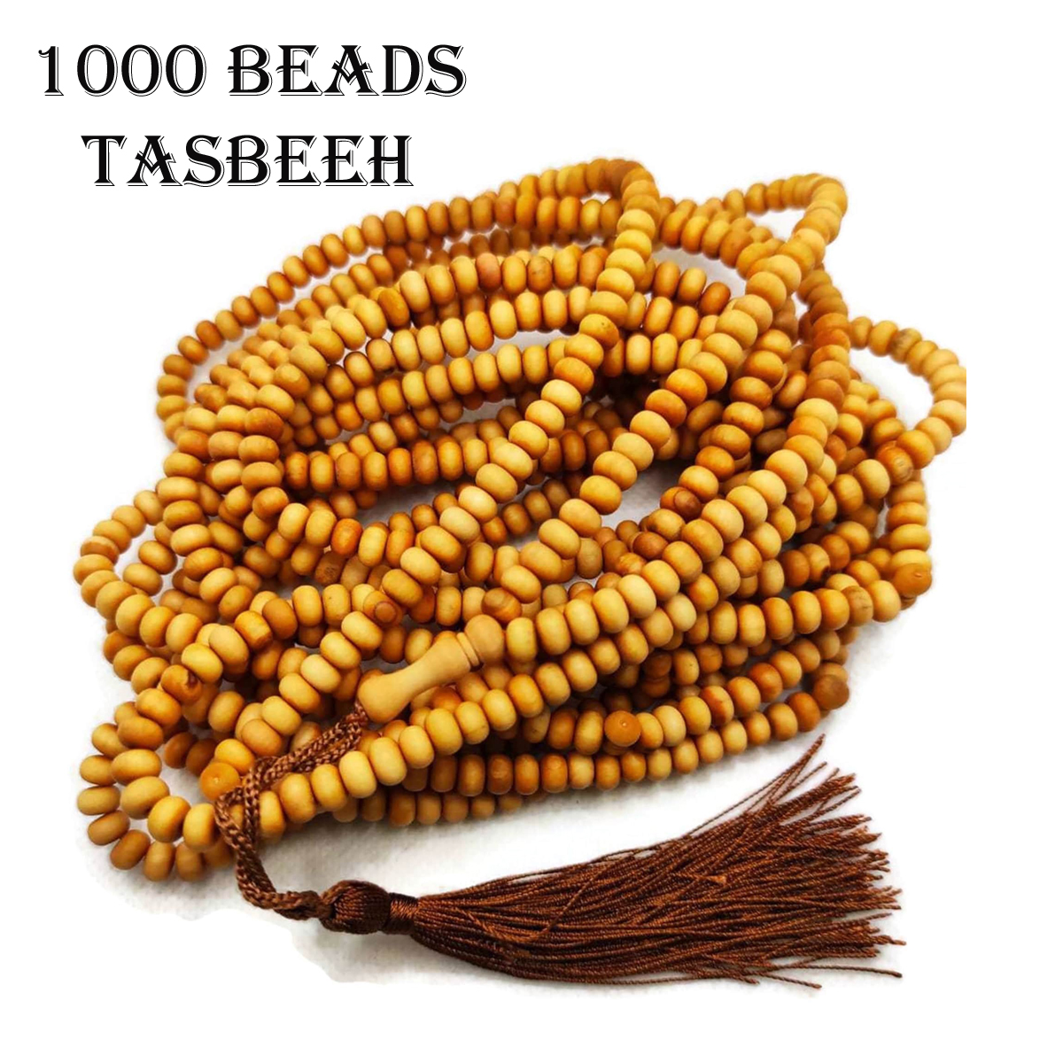 Hand-made Wooden 1000 beads Tasbeeh Prayer beads | Daraz.pk