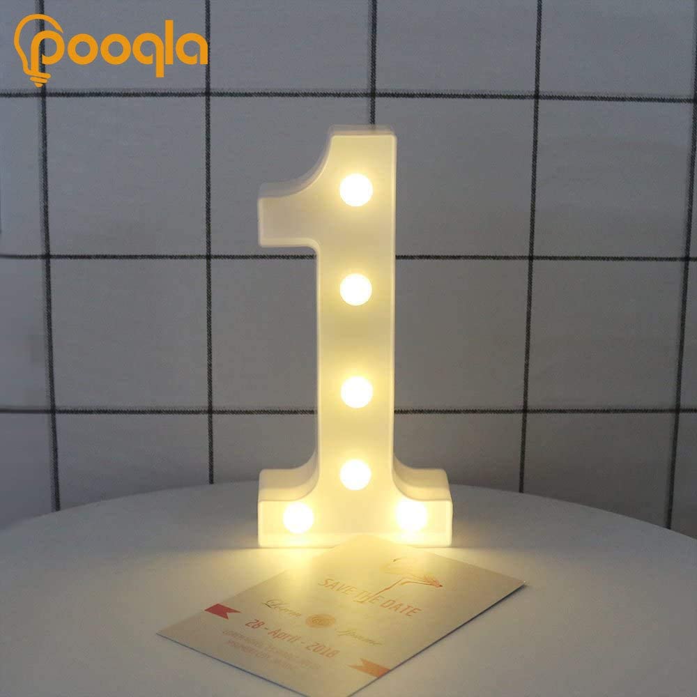 LED Digits | LED Numbers - Battery Operated | All Digits (0, 1, 2, 3, 4 ...