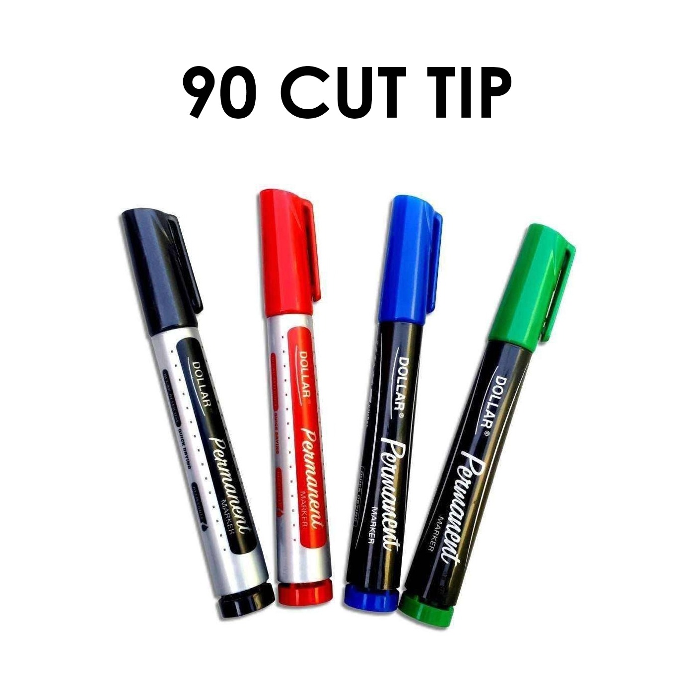 Dollar Permanent Marker | Pack of 4 Multicolor Markers | Waterproof ...