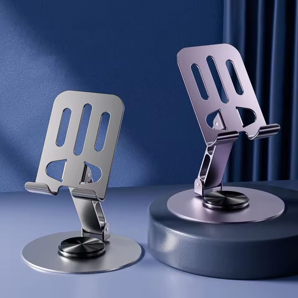 Full Metal Folding 360° Rotating Desktop Mobile Phone Holder Stand ...