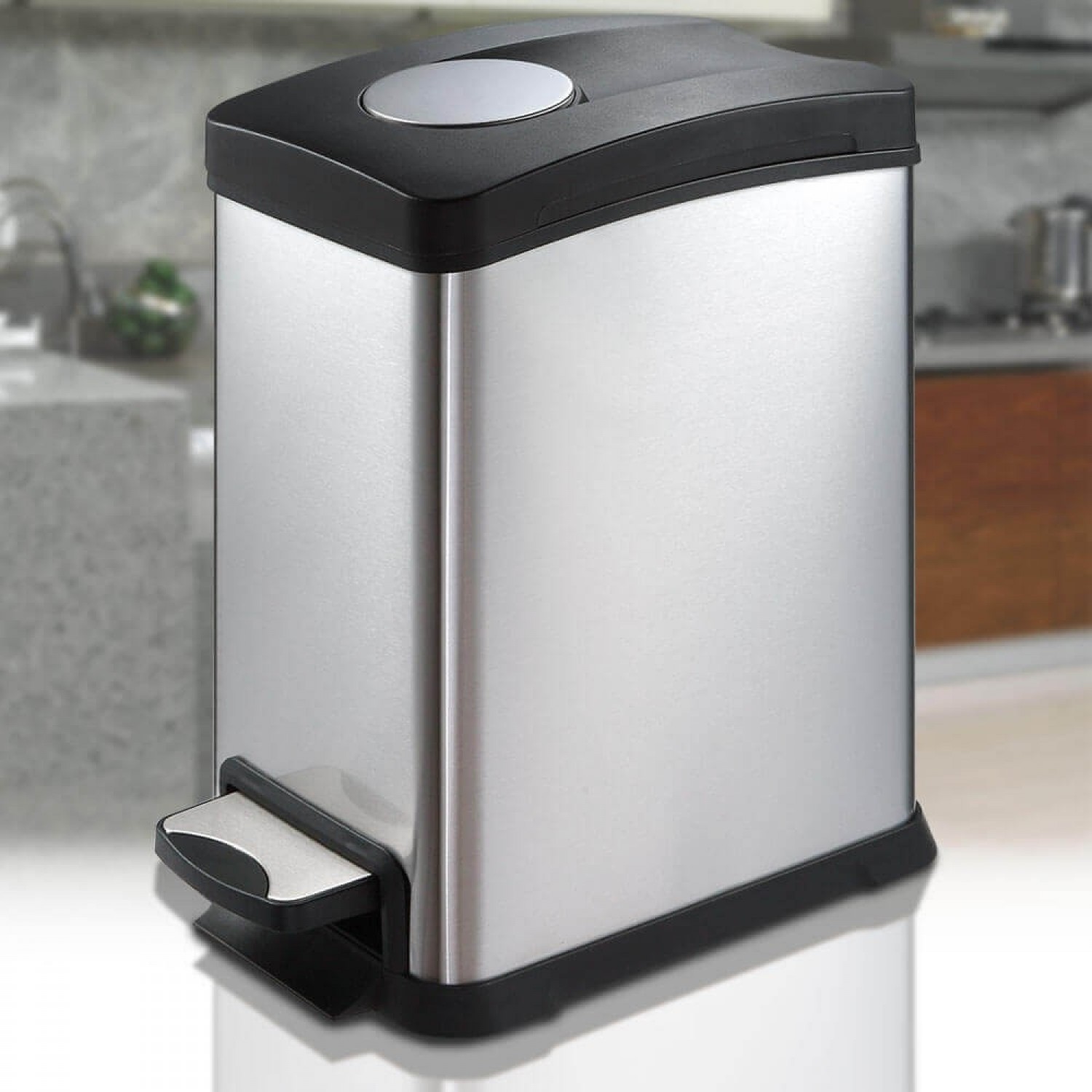 Dust Bin - Imported EKO Angel Deluxe Step Bin - 12L Stainless steel ...