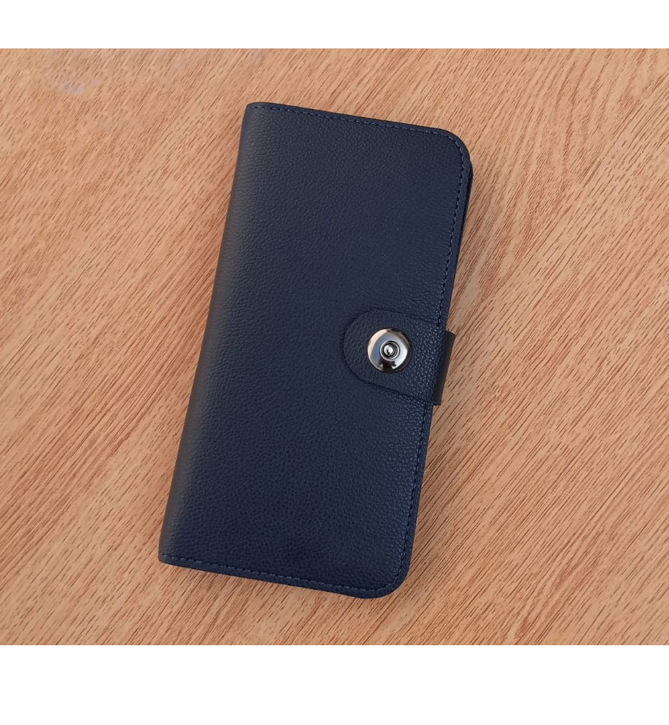 Slim long PU leather wallet for men and women Girls boy with zip ...