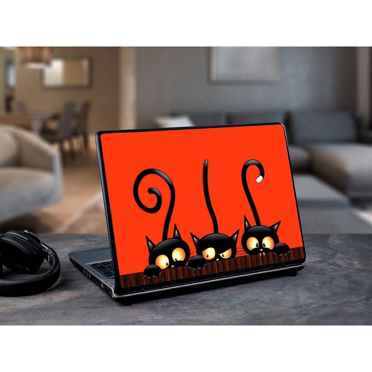 Cat/ Cute cats/Black cats wallpaper Laptop Skin Vinyl Sticker Decal, 13 ...