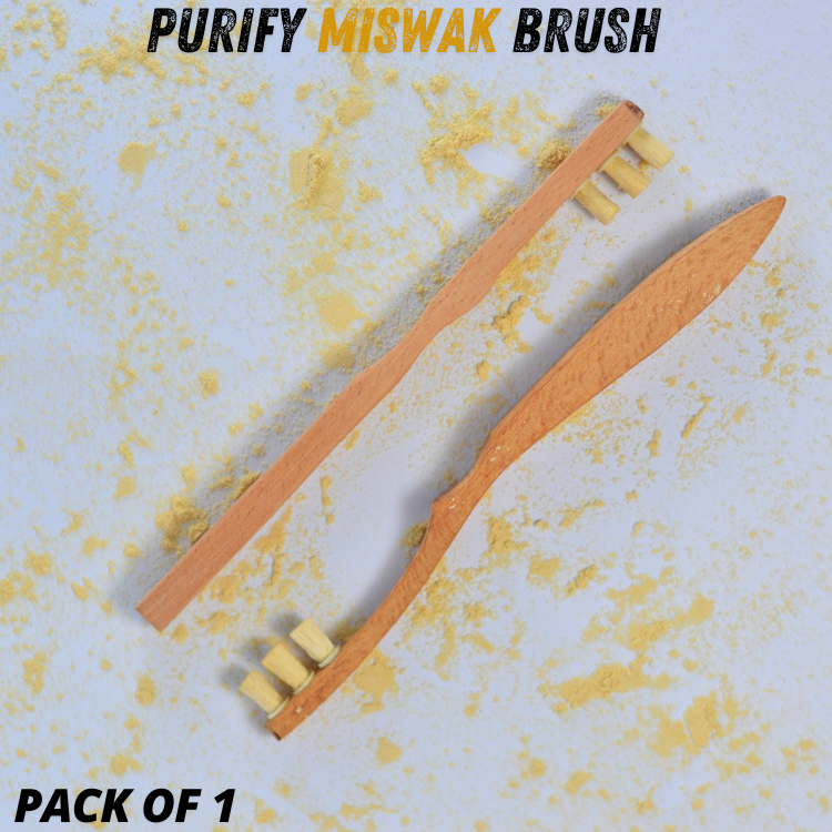 Purify Miswak Kit - Miswak Brush, Miswak Powder, & 9 Replaceable Heads ...