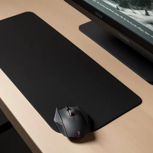 BLack Large Size Desk Mat 12 x 30 inch Laptop Mat Large Size 12x30 inch ...