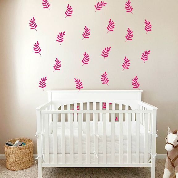 Autumn leaves decal, Gold leaves wall decal, Nature wall decal, Fall ...