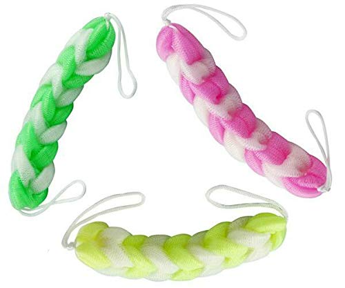 Pack Of 2 Bath Belt Loofah Belt Scrubber Back Scrubber Sponge Strip for ...