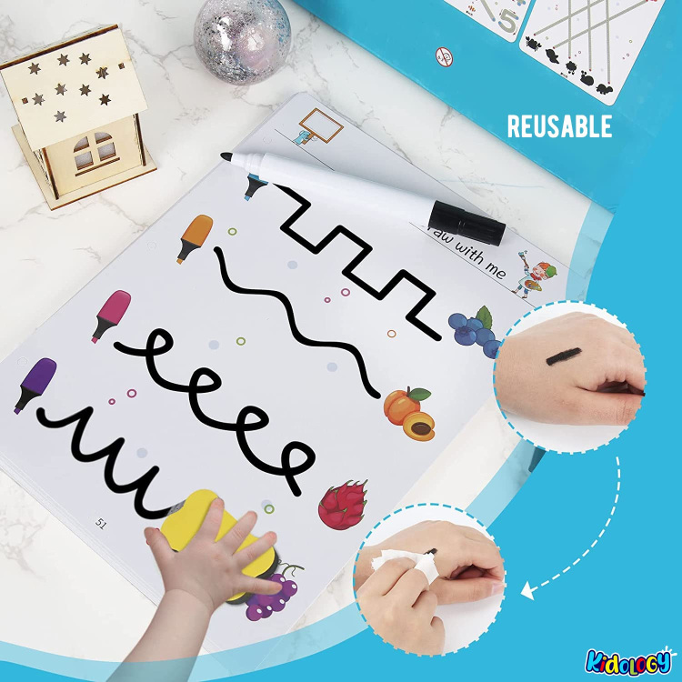 Level 1 Magical Tracing 64 Pages Work Book, Reusable Calligraphy Copy ...