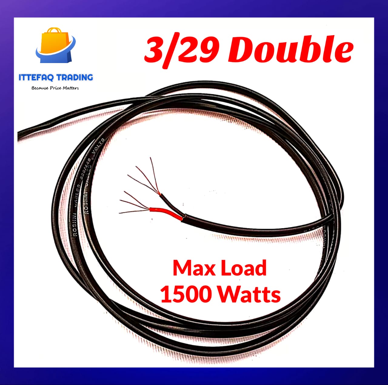 10/15/20/25/50 Feet 3/29 Double Copper Extension Cable Cord Wire Fire Retardant High Fidelity ...