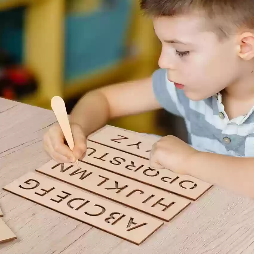Educational Wood Handwriting Stencil Set | Easy-to-Use Writing Guide ...