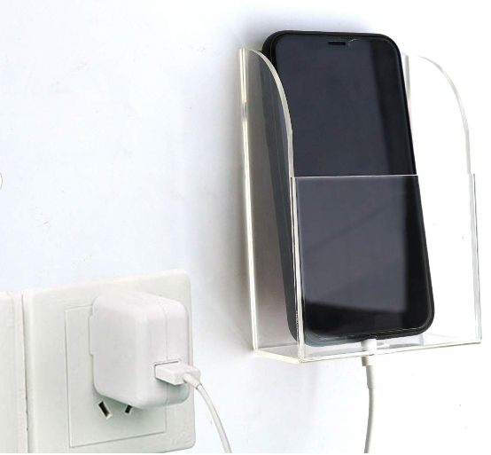 Clear Acrylic Wall Mount Remote Control Holder Media Organizer Storage ...