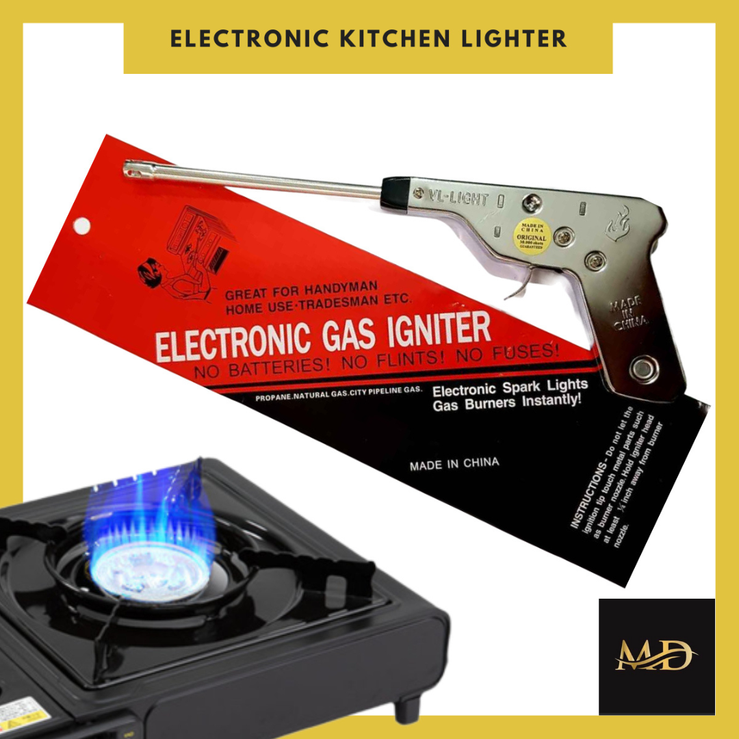 Electronic Kitchen Lighter Stove Lighter Steel Stove Fire Ignitor Metal ...