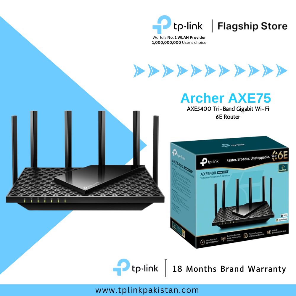 TP-Link Wi-Fi 6E Fiber Router Archer AXE75 AXE5400 Tri-Band Gigabit Wi ...