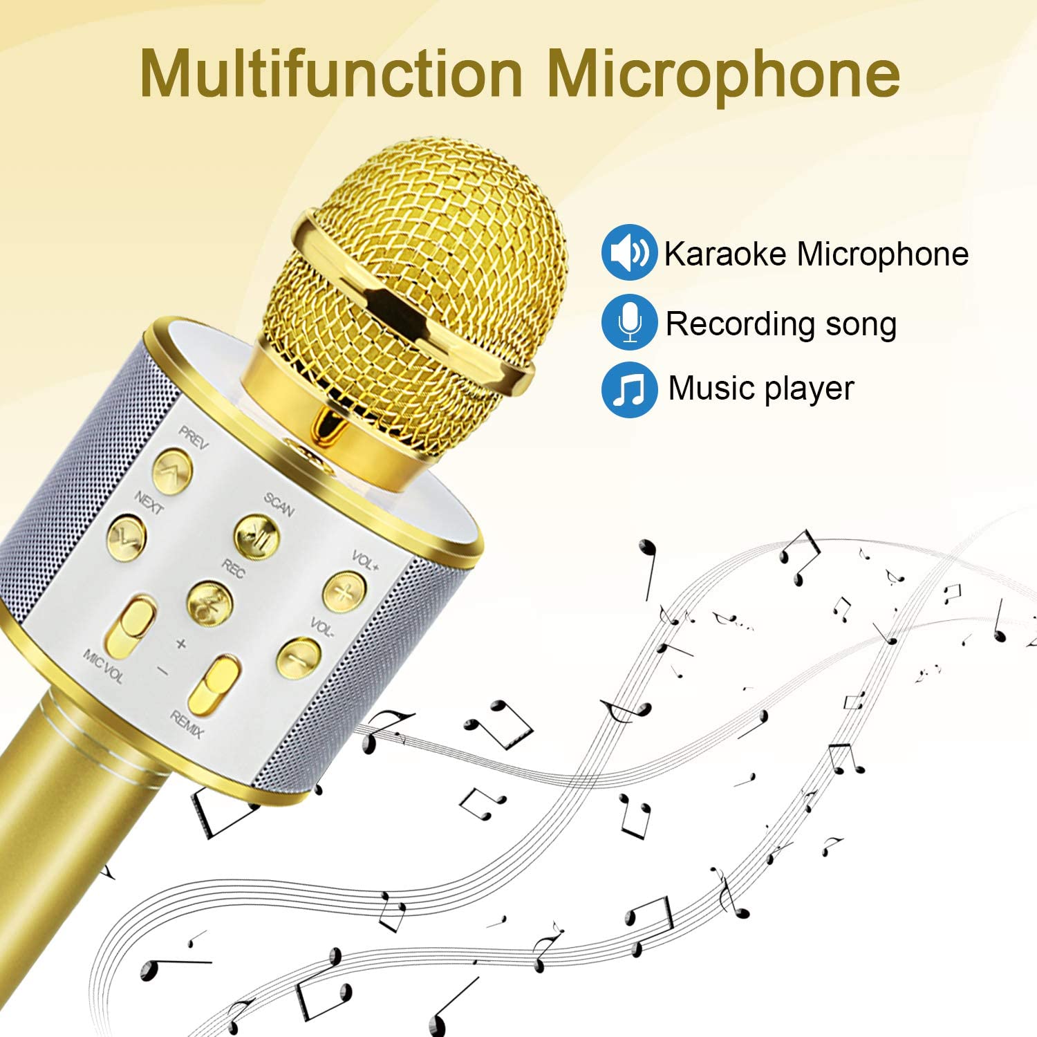Bluetooth Microphone For Kids, Wireless Microphone Bluetooth For ...