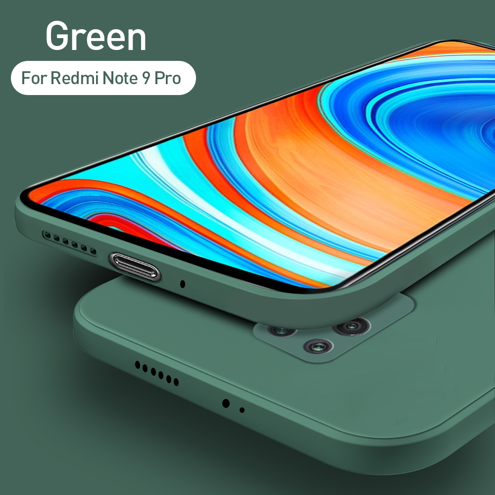Relaxtoo For Xiaomi Redmi Note 9s Square Liquid Silicone Soft Cover For ...