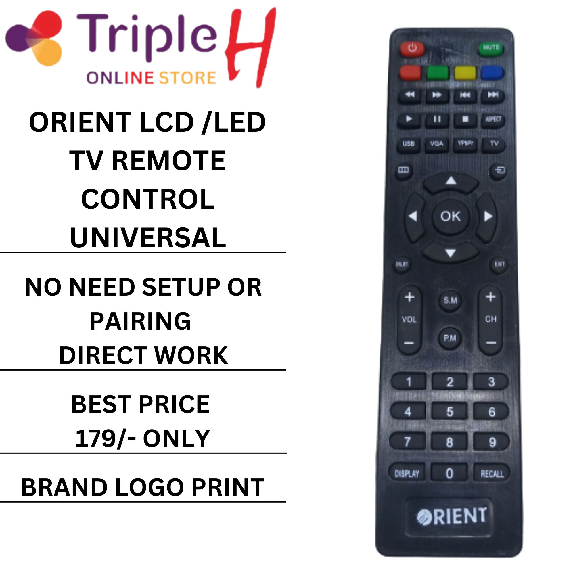 Universal Remote Control LCD / LED TV Black Slim Remote No Need Setup ...