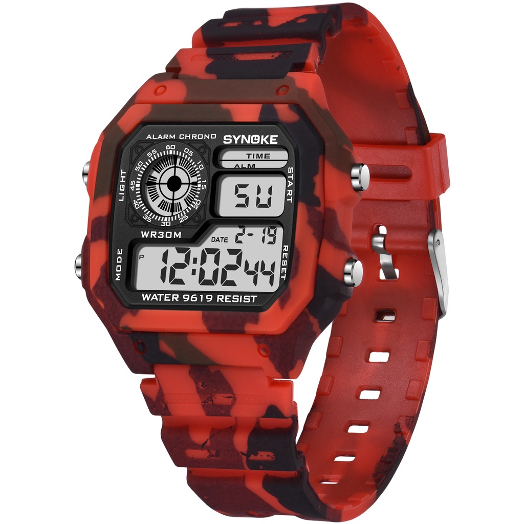 SYNOKE Men Watch Digital Wristwatches Square LED Sports Watch Male ...