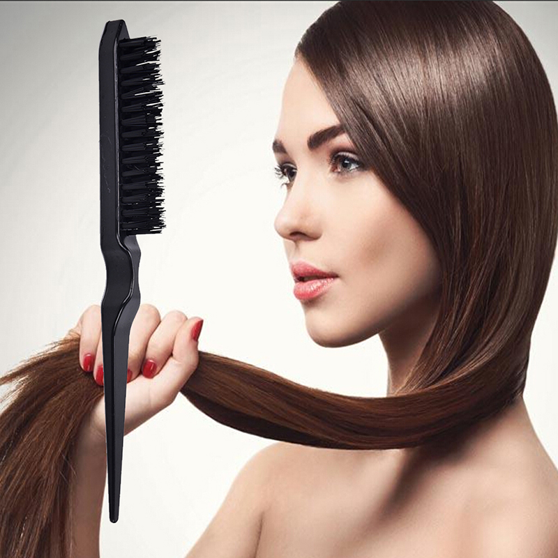 Combing Brush Slim Line Styling Comb Black Color 23CM Handle Combs For ...