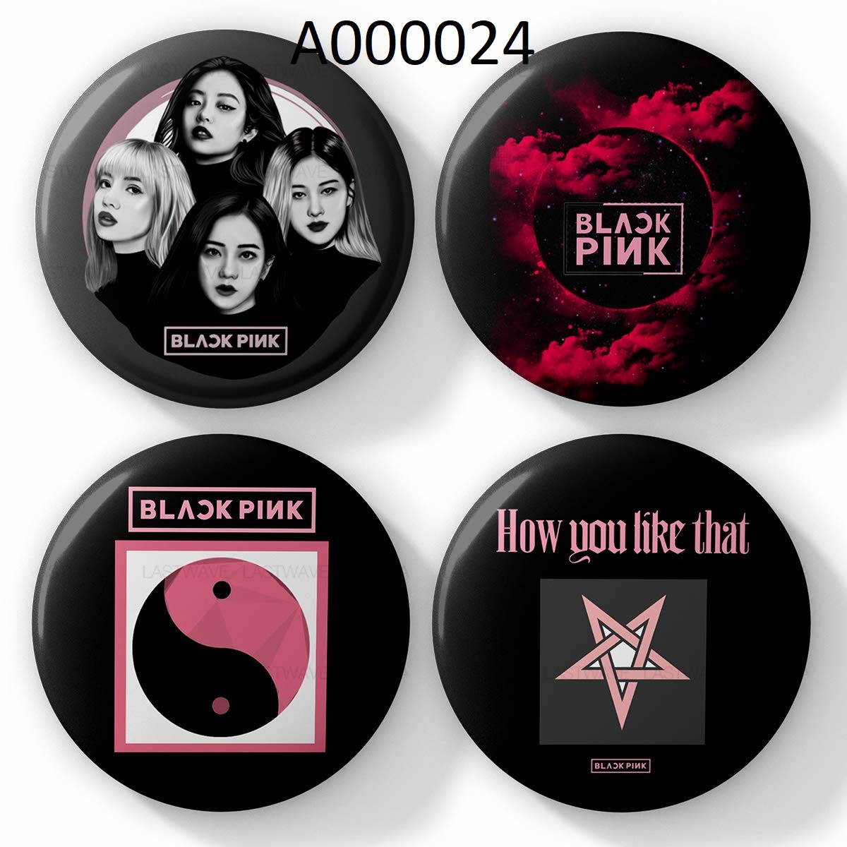 BLACK PINK PIN BUTON BADGE Pack of 4 | Daraz.pk